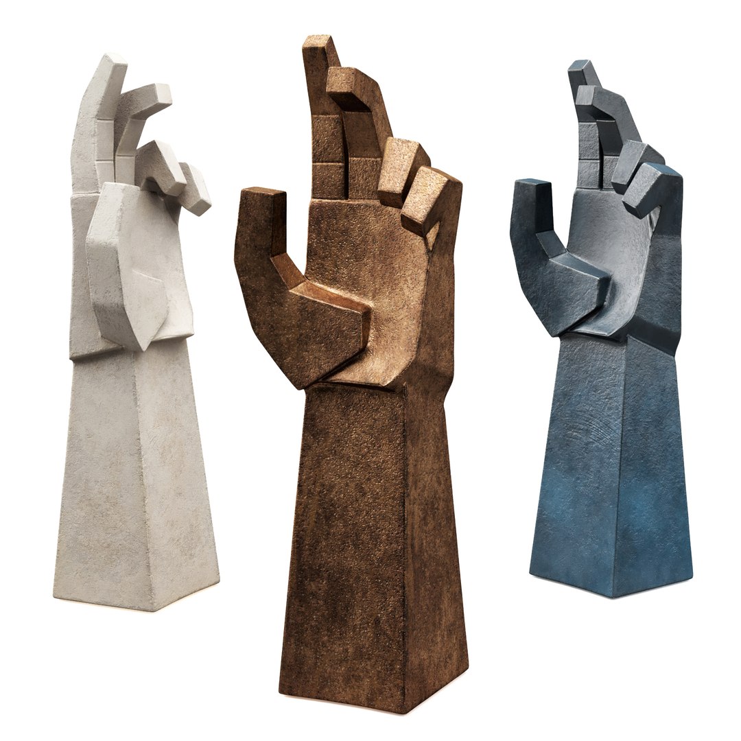 3D Cubist Hand Sculpture - TurboSquid 2300698