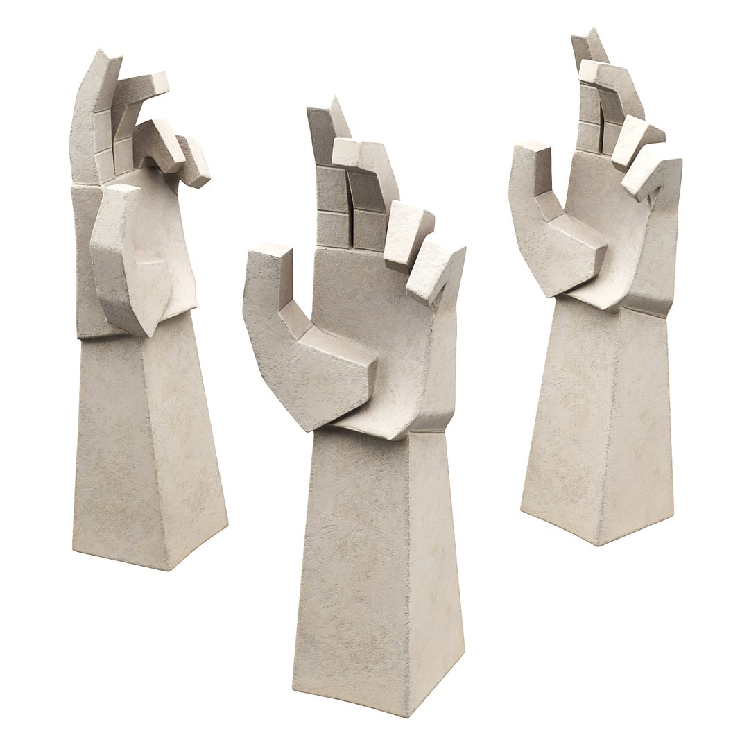 3D Cubist Hand Sculpture - TurboSquid 2300698