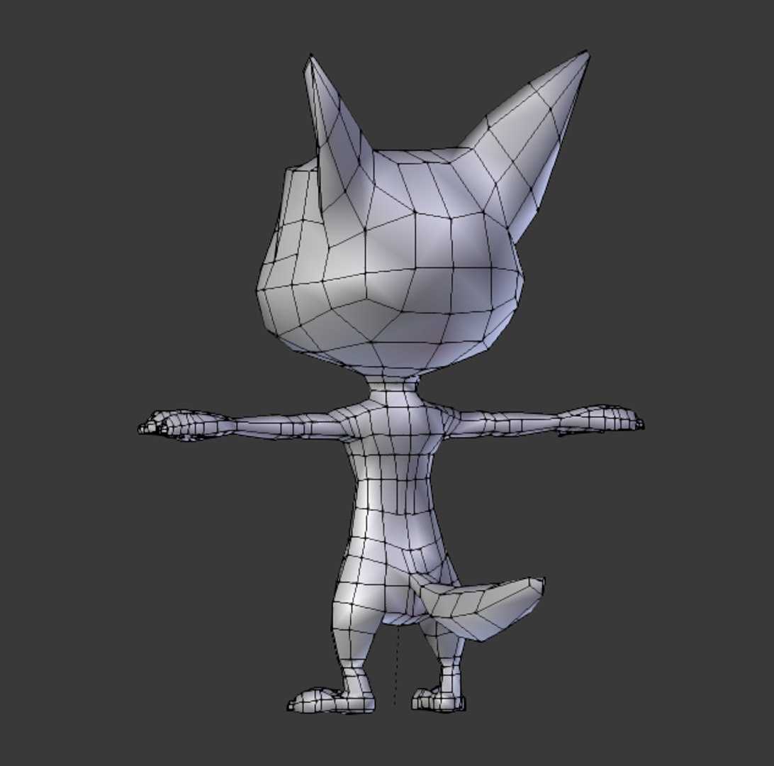3d model cartoon fox