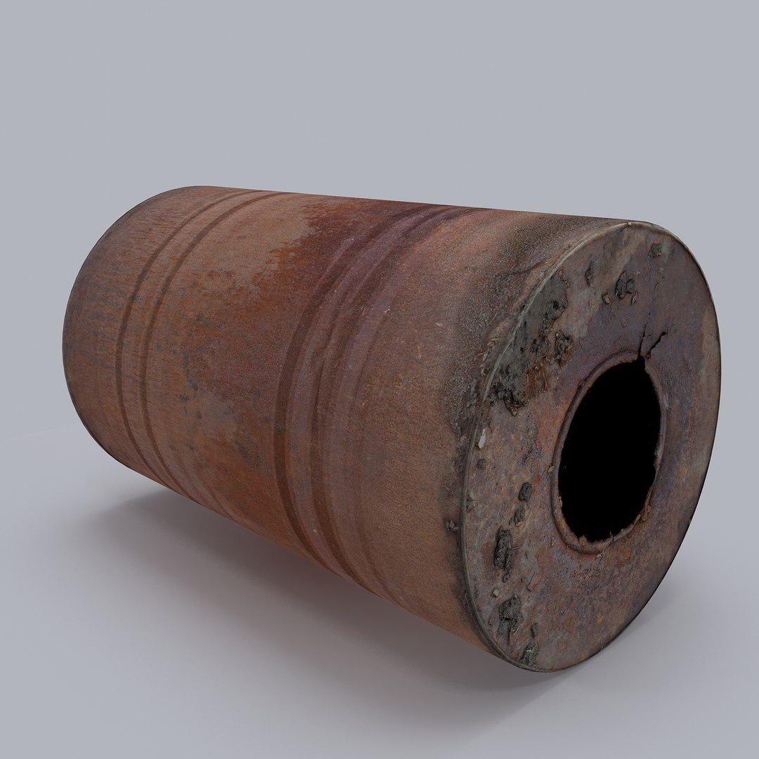 3D old rust barrel - TurboSquid 1406127