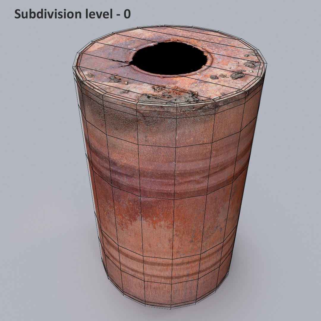 3D old rust barrel - TurboSquid 1406127