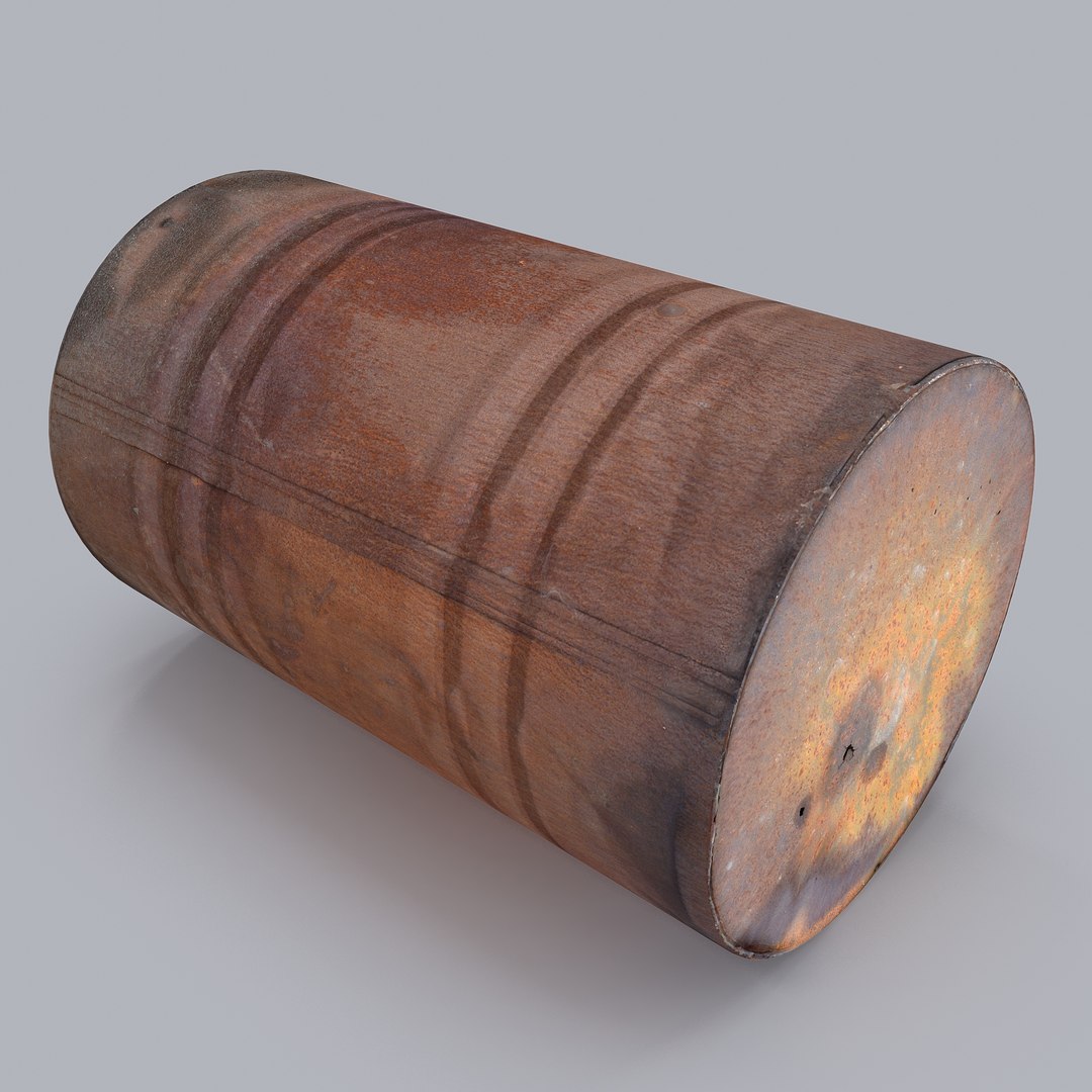 3D old rust barrel - TurboSquid 1406127
