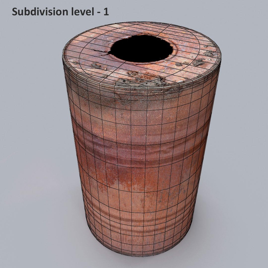 3D old rust barrel - TurboSquid 1406127