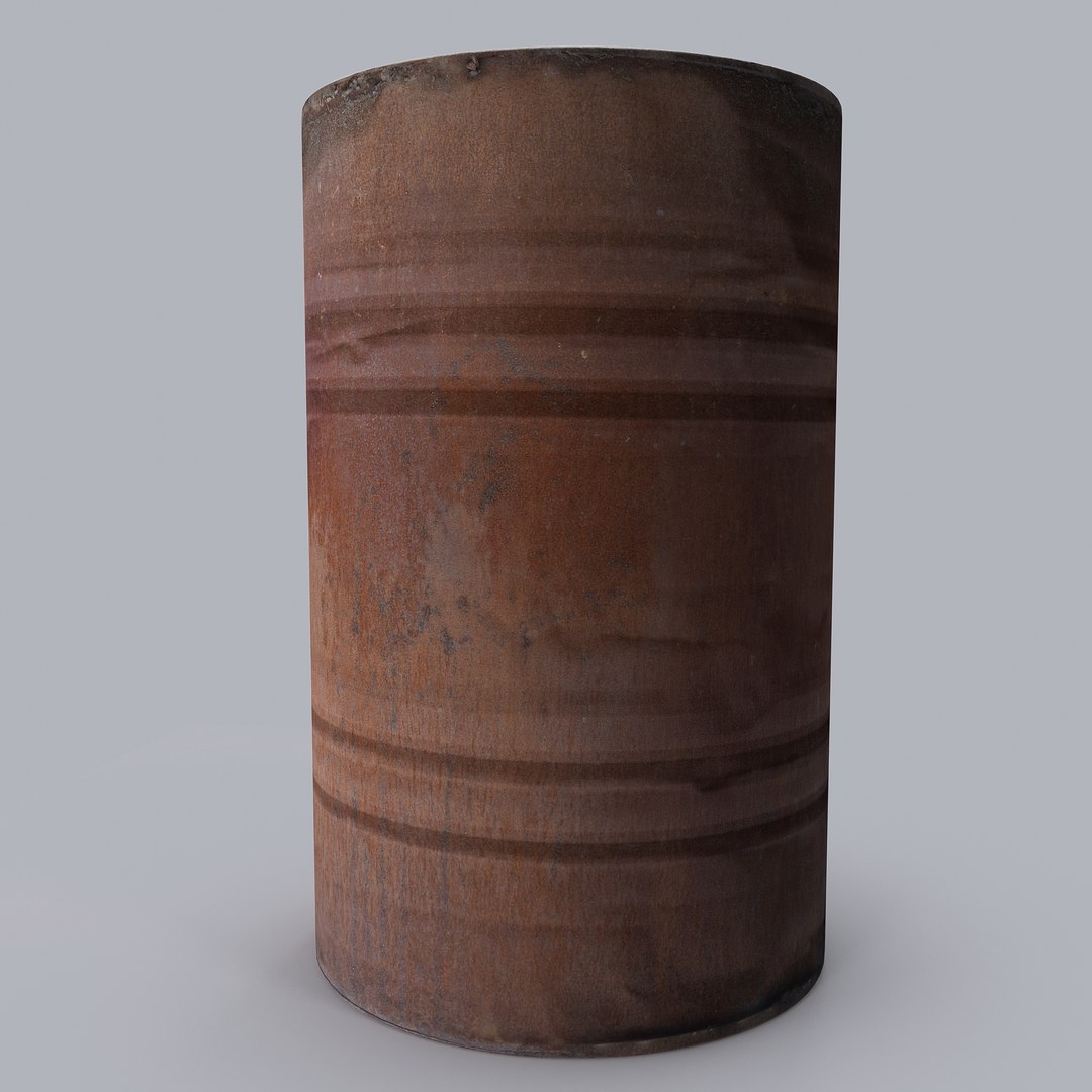 3D old rust barrel - TurboSquid 1406127