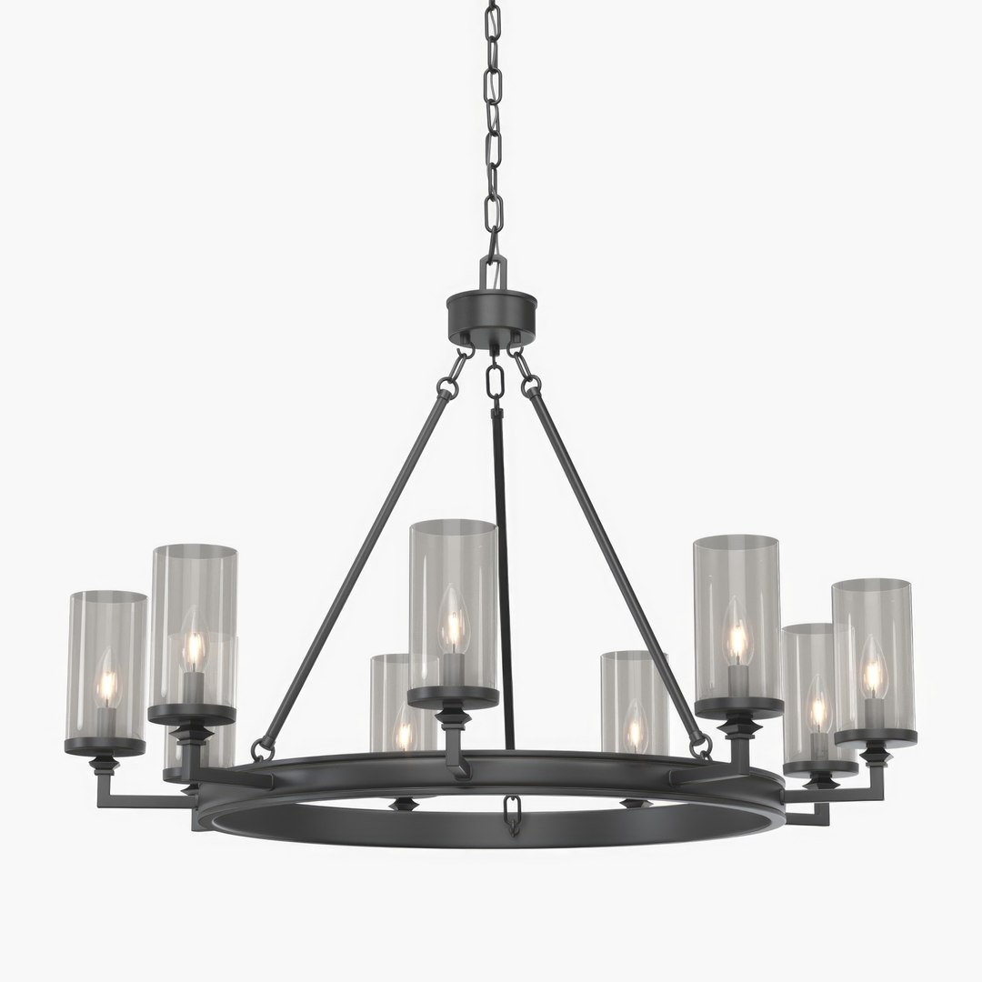 Gresham Collection Nine Light Graphite Model - TurboSquid 2120149