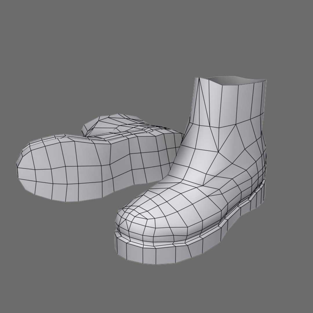 Free Ready Timberland Working Boots 3d Model