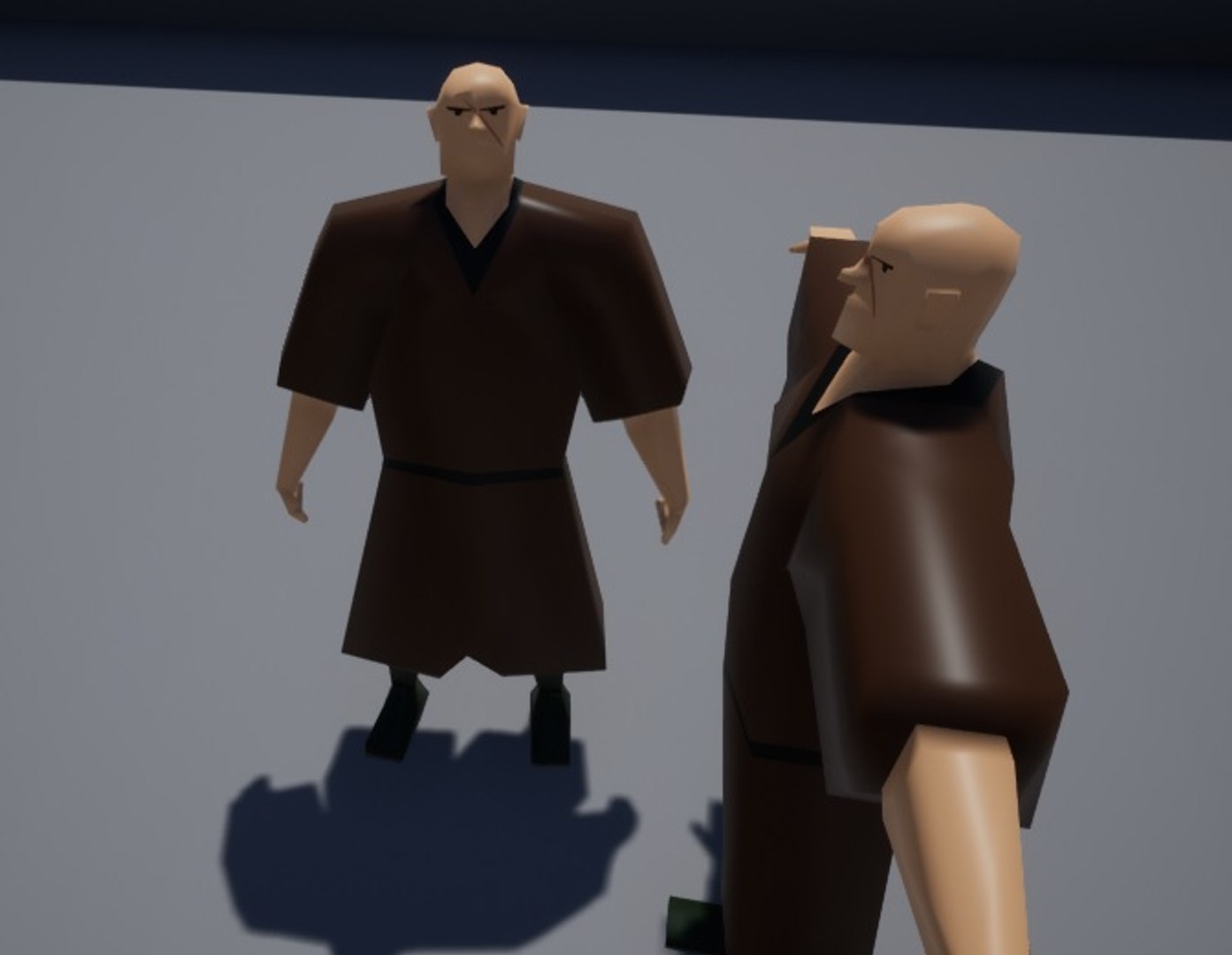 Lowpoly Tall Samurai Unity Ready 3D Model Samurai No2 Low-poly 3D Model ...