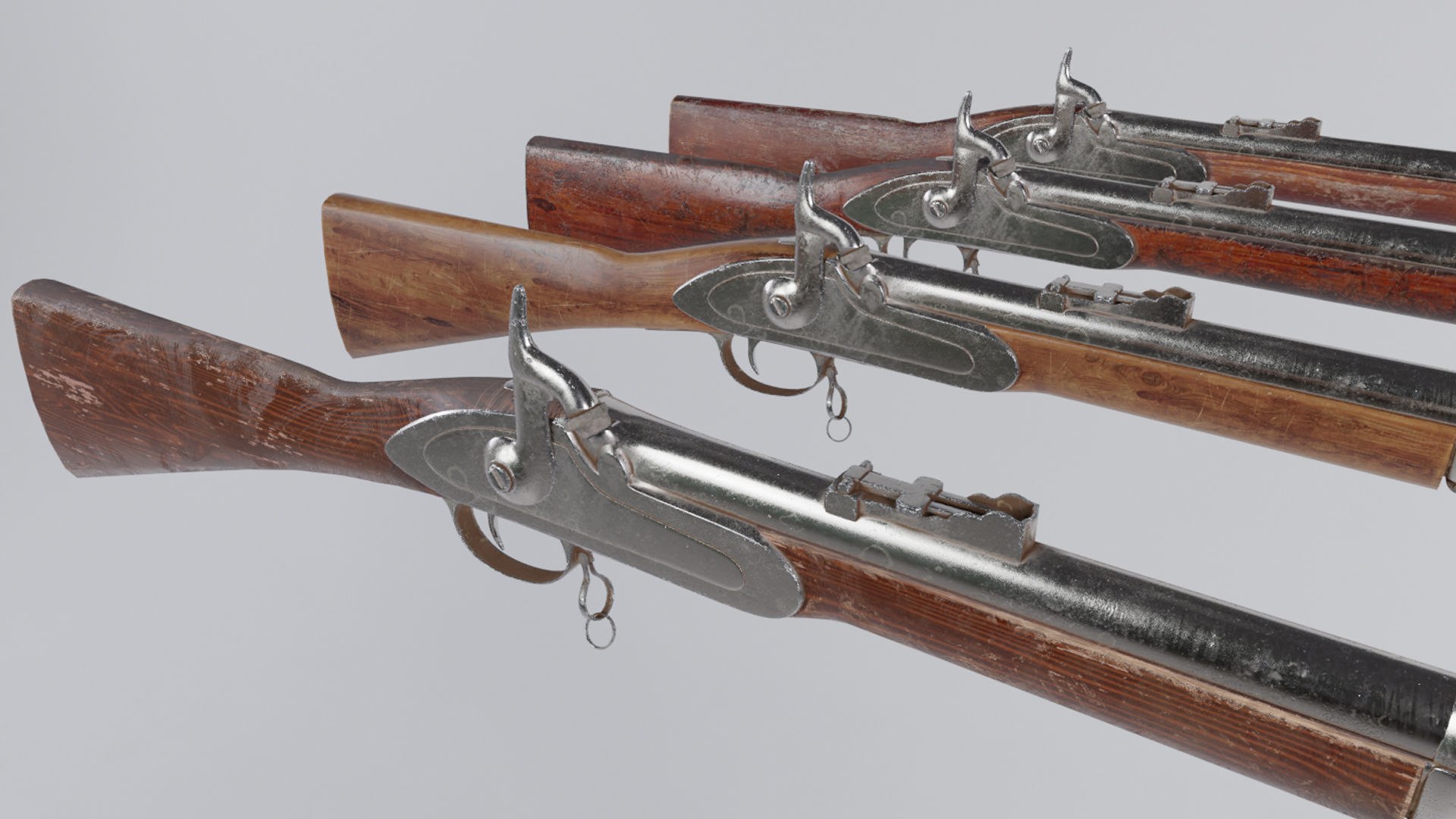 Flintlock Rifle 3D Model - TurboSquid 2153747