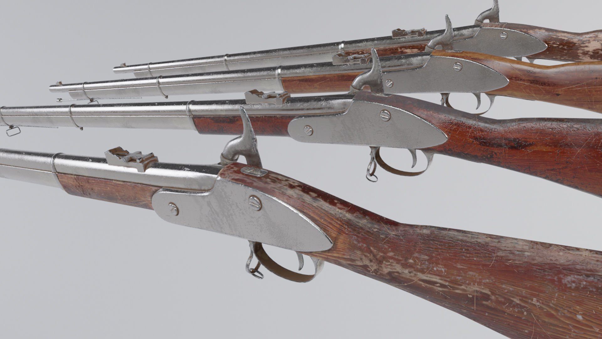 Flintlock Rifle 3D Model - TurboSquid 2153747