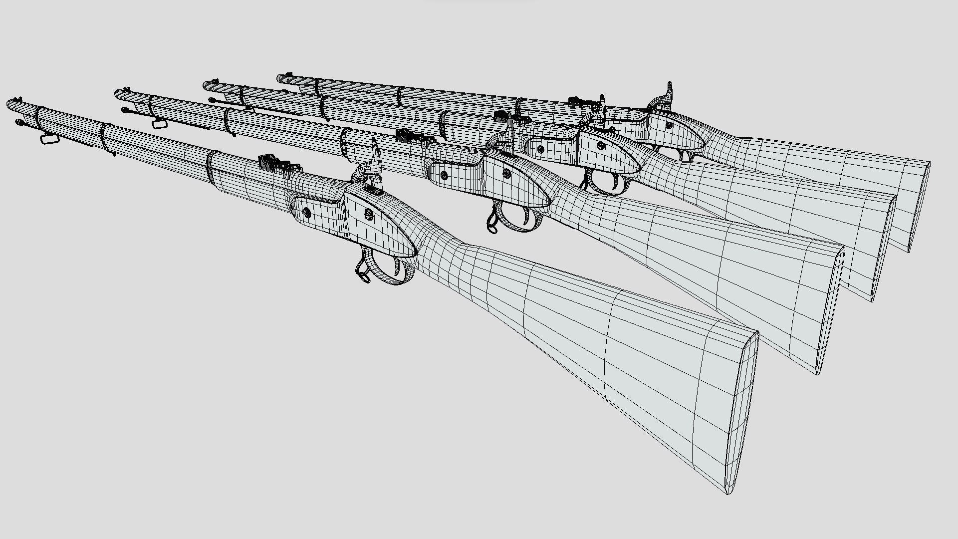 Flintlock Rifle 3d Model Turbosquid 2153747