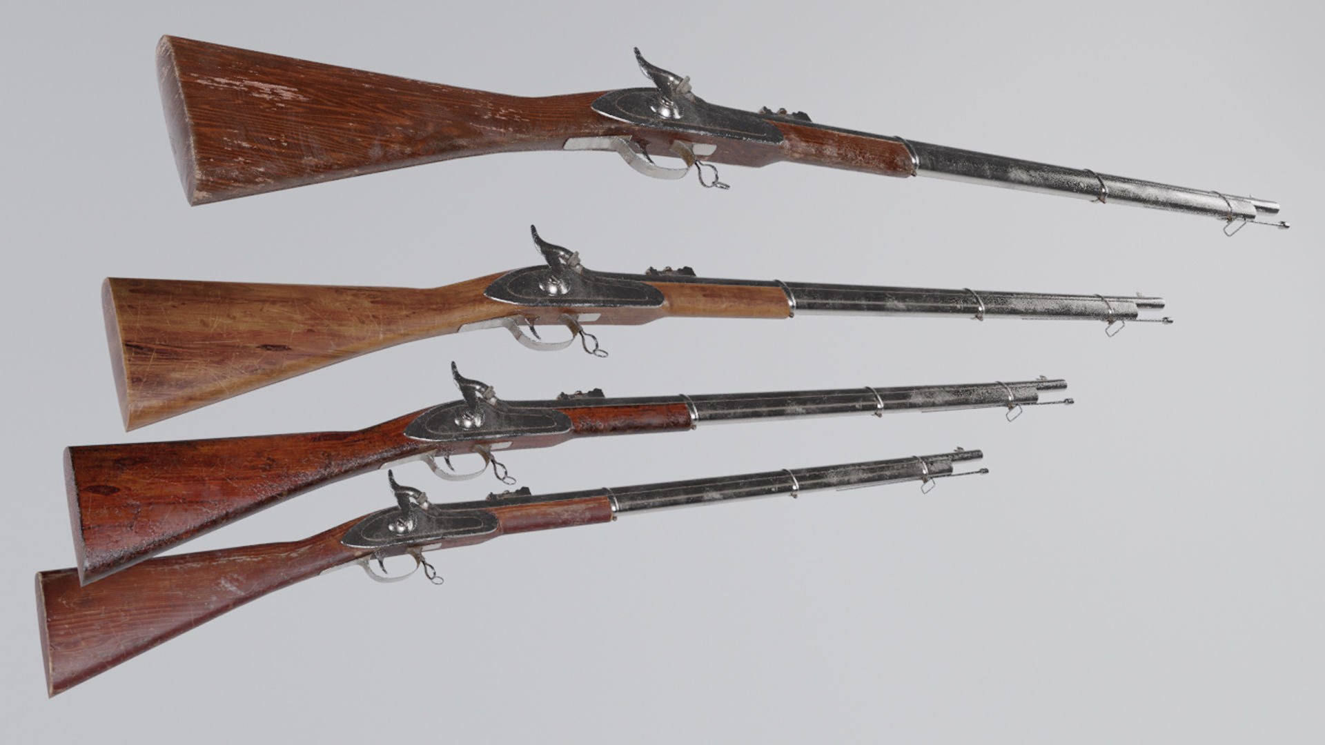 Flintlock Rifle 3D Model - TurboSquid 2153747