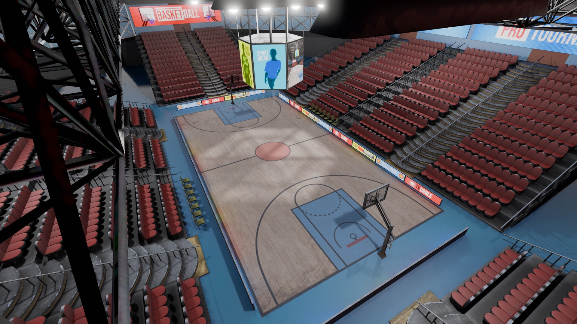 3D Model VR Basketball Court - TurboSquid 2152900