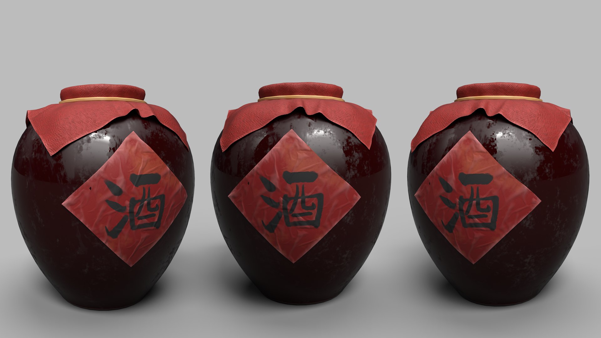 Traditional Asian Pots 3D - TurboSquid 1927171