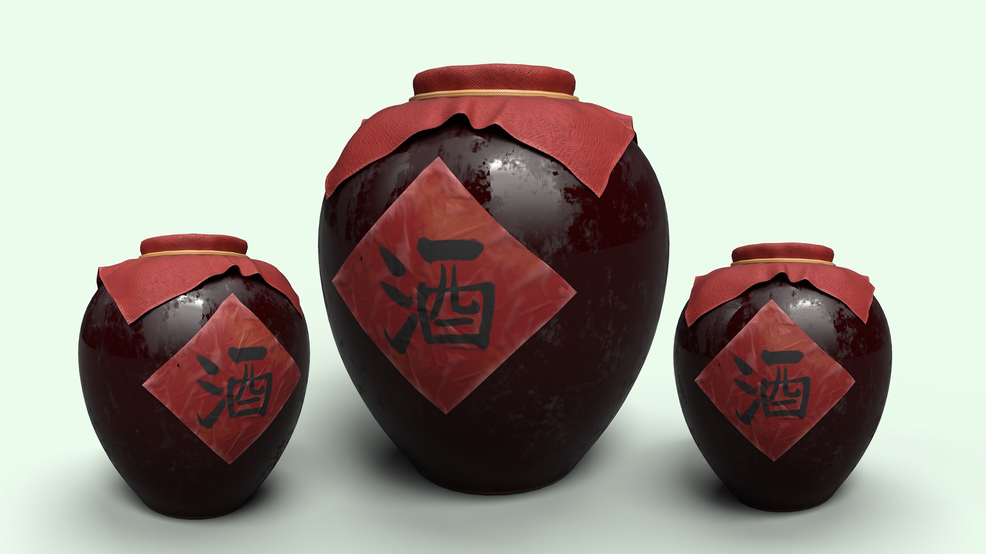 Traditional Asian Pots 3D - TurboSquid 1927171