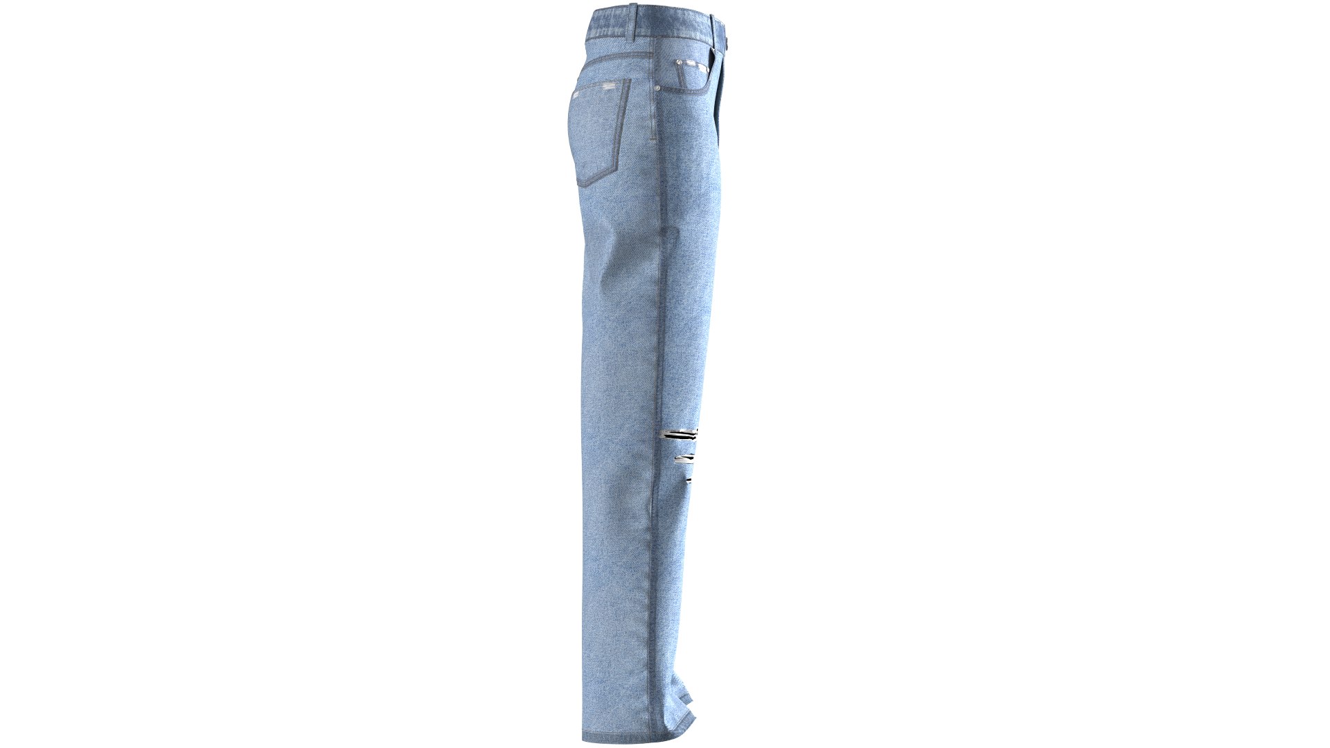3D Female Denim Jean - TurboSquid 2151923