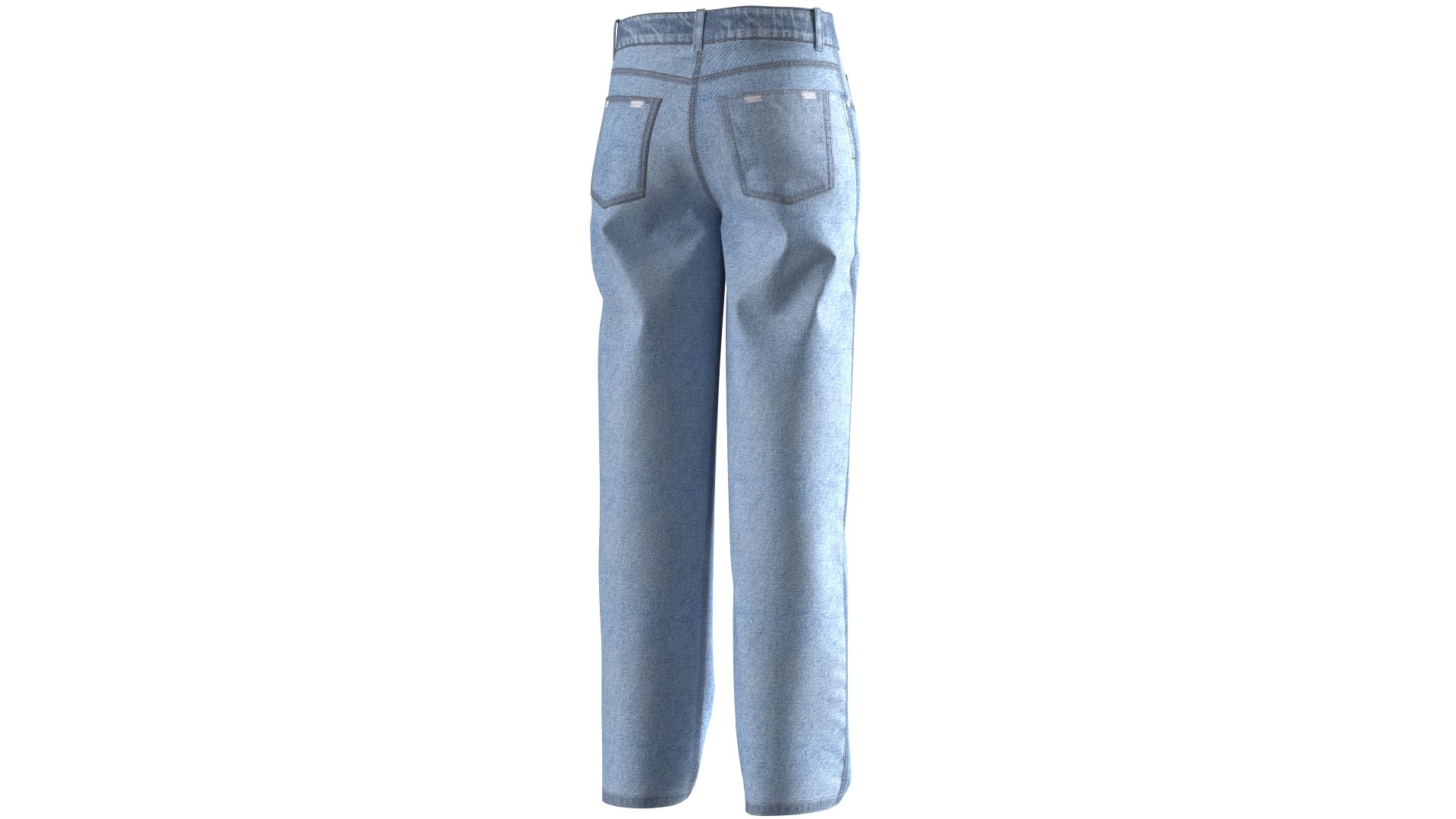 3D Female Denim Jean - TurboSquid 2151923