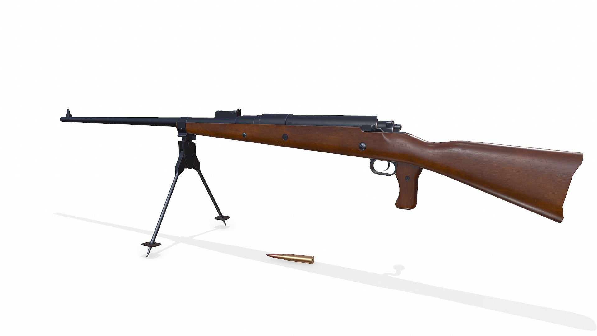 Mauser Tankgewehr T Gewehr M1918 Anti Tank Rifle Low-poly PBR 3D Model ...