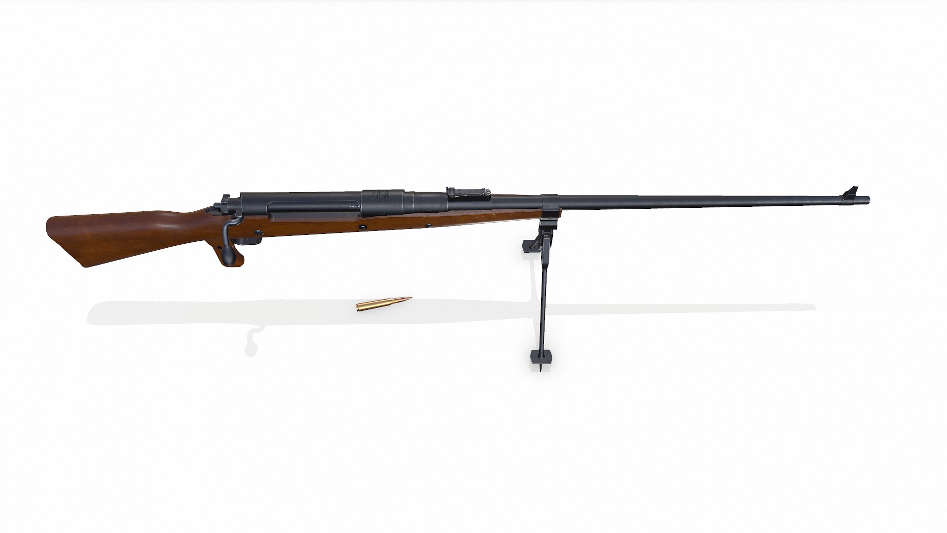 Mauser Tankgewehr T Gewehr M1918 Anti Tank Rifle Low-poly PBR 3D Model ...