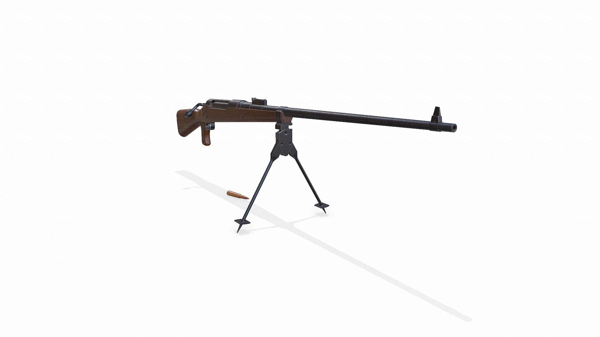 Mauser Tankgewehr T Gewehr M1918 Anti Tank Rifle Low-poly PBR 3D Model ...