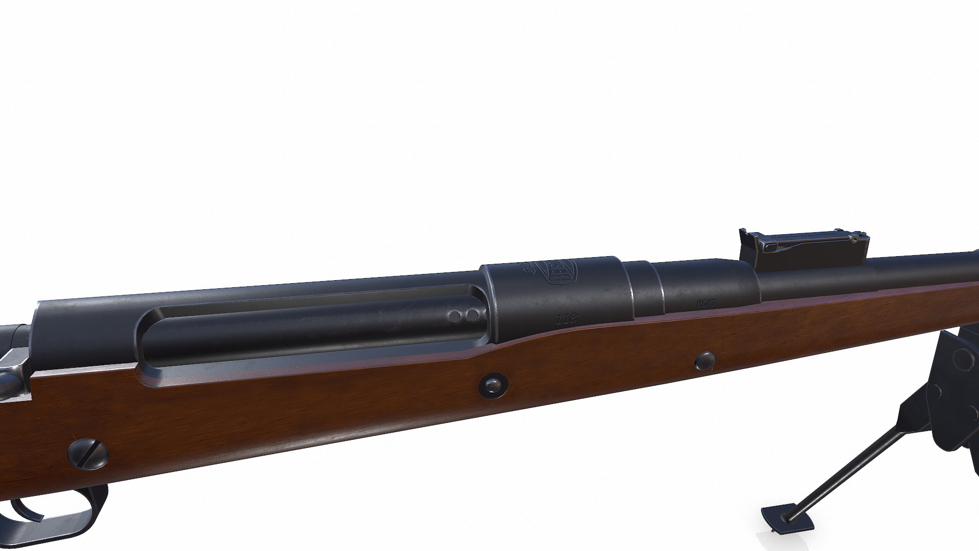 Mauser Tankgewehr T Gewehr M1918 Anti Tank Rifle Low-poly PBR 3D Model ...