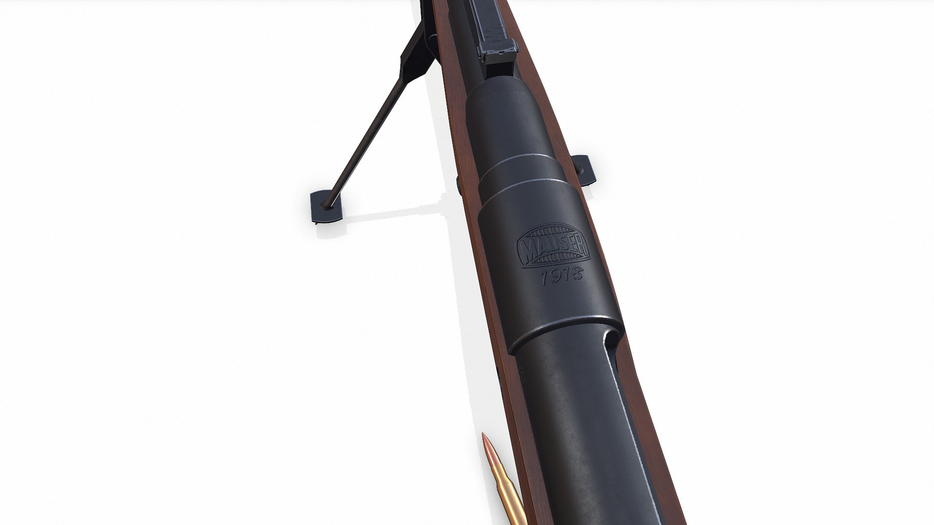 Mauser Tankgewehr T Gewehr M1918 Anti Tank Rifle Low-poly PBR 3D Model ...