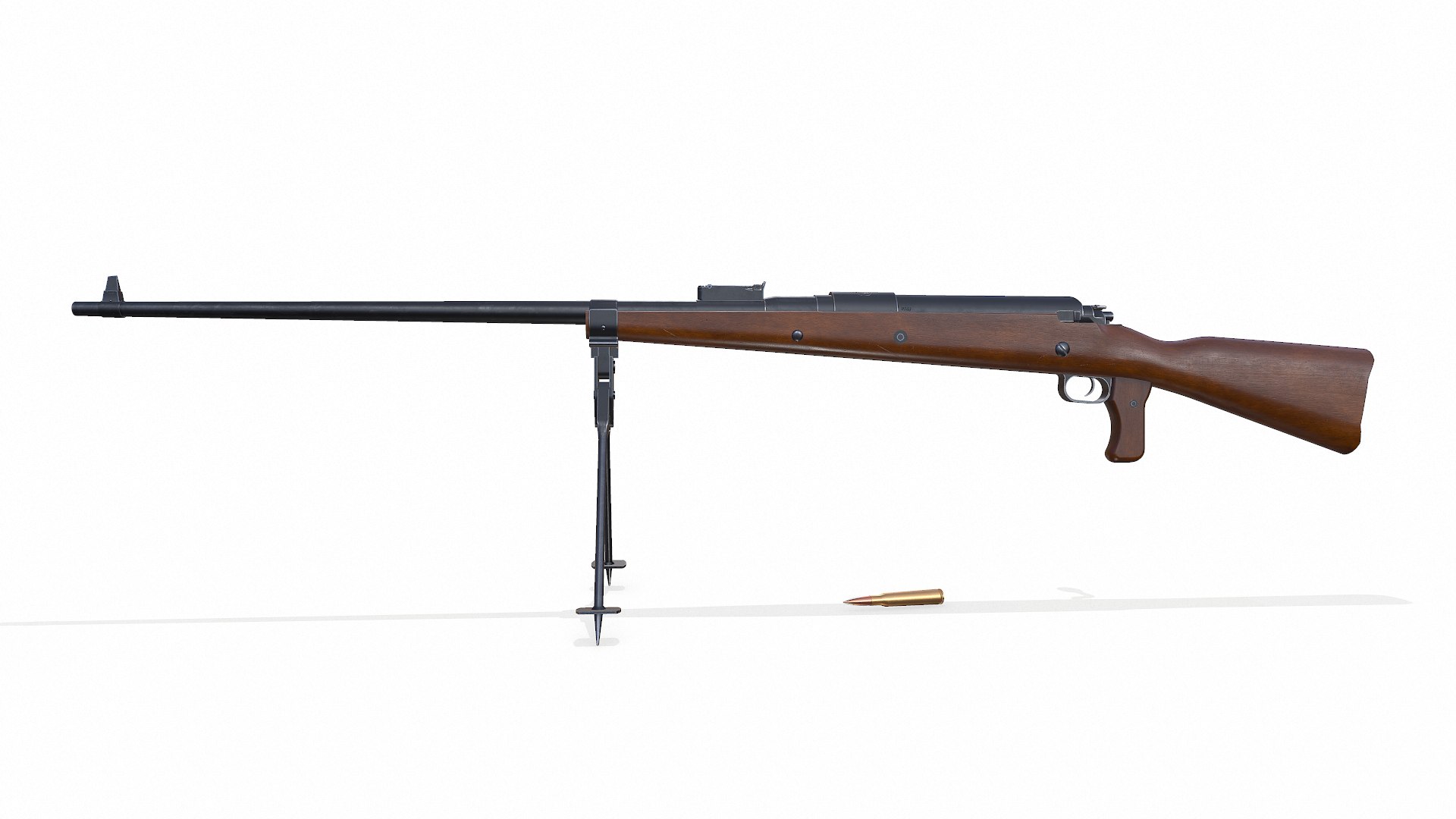 Mauser Tankgewehr T Gewehr M1918 Anti Tank Rifle Low-poly PBR 3D Model ...