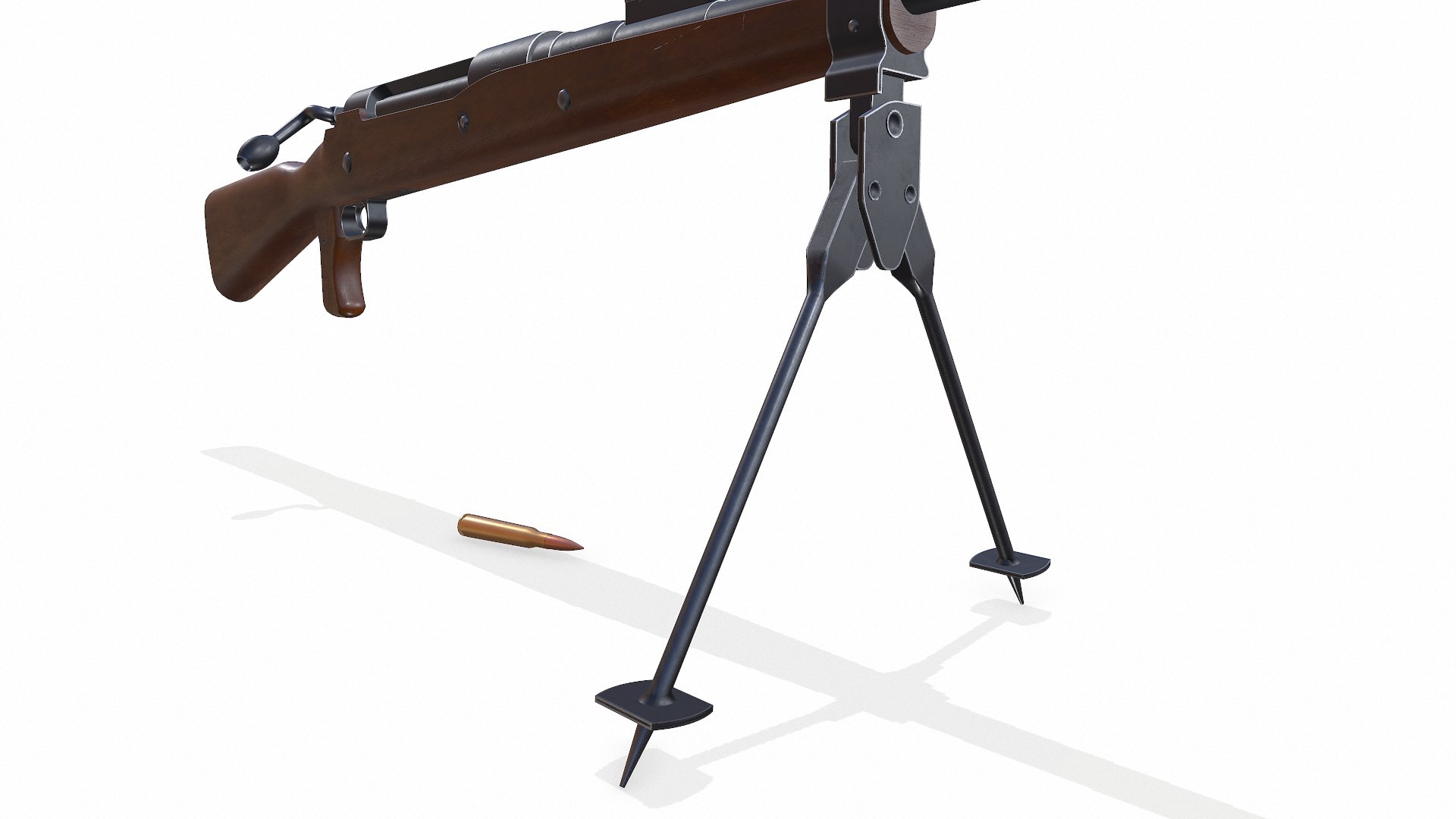 Mauser Tankgewehr T Gewehr M1918 Anti Tank Rifle Low-poly PBR 3D Model ...