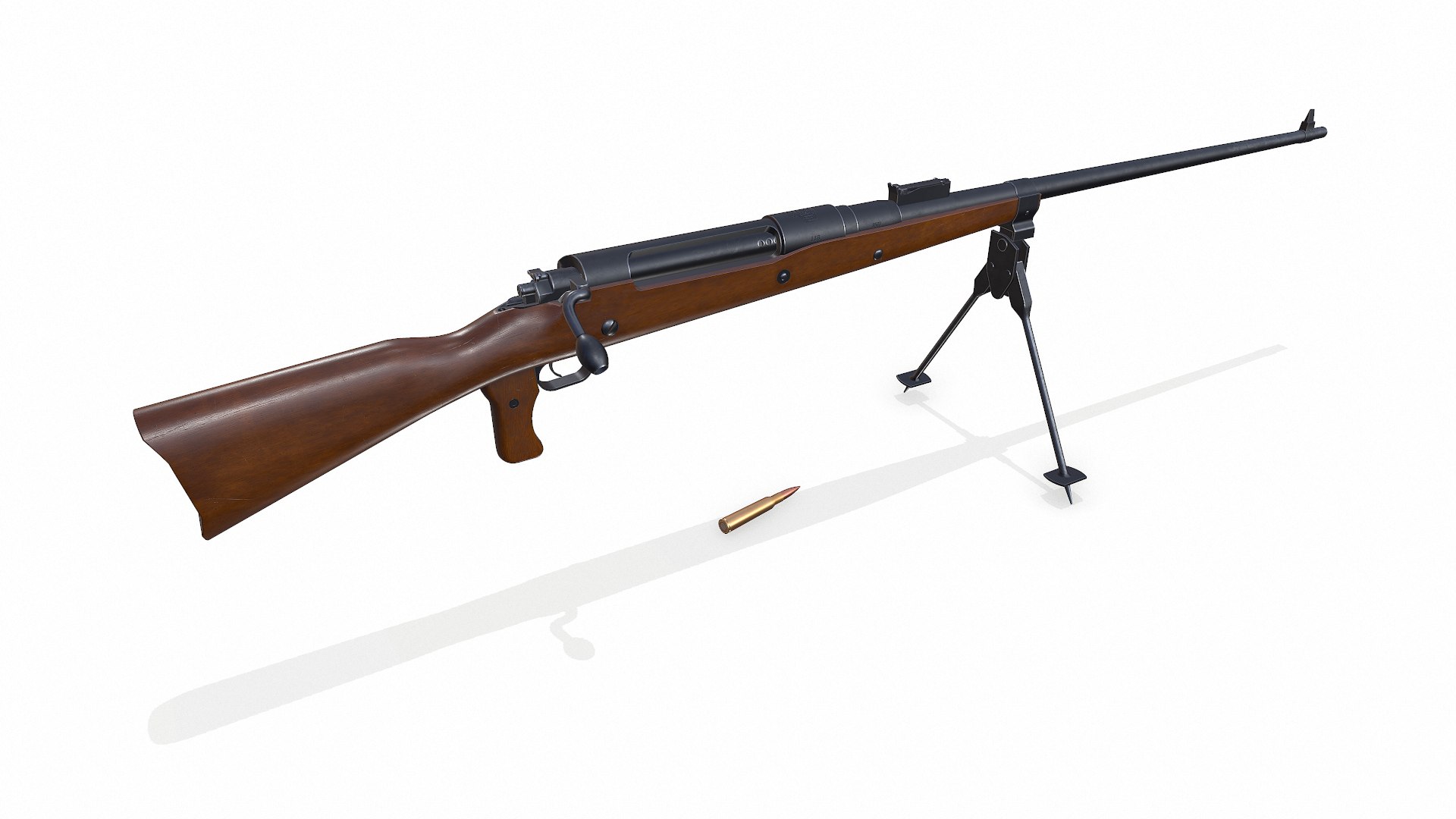 Mauser Tankgewehr T Gewehr M1918 Anti Tank Rifle Low-poly PBR 3D Model ...