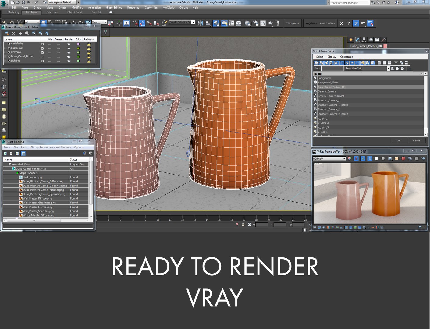 Realistic Dune Camel Pitcher 3D - TurboSquid 1439855