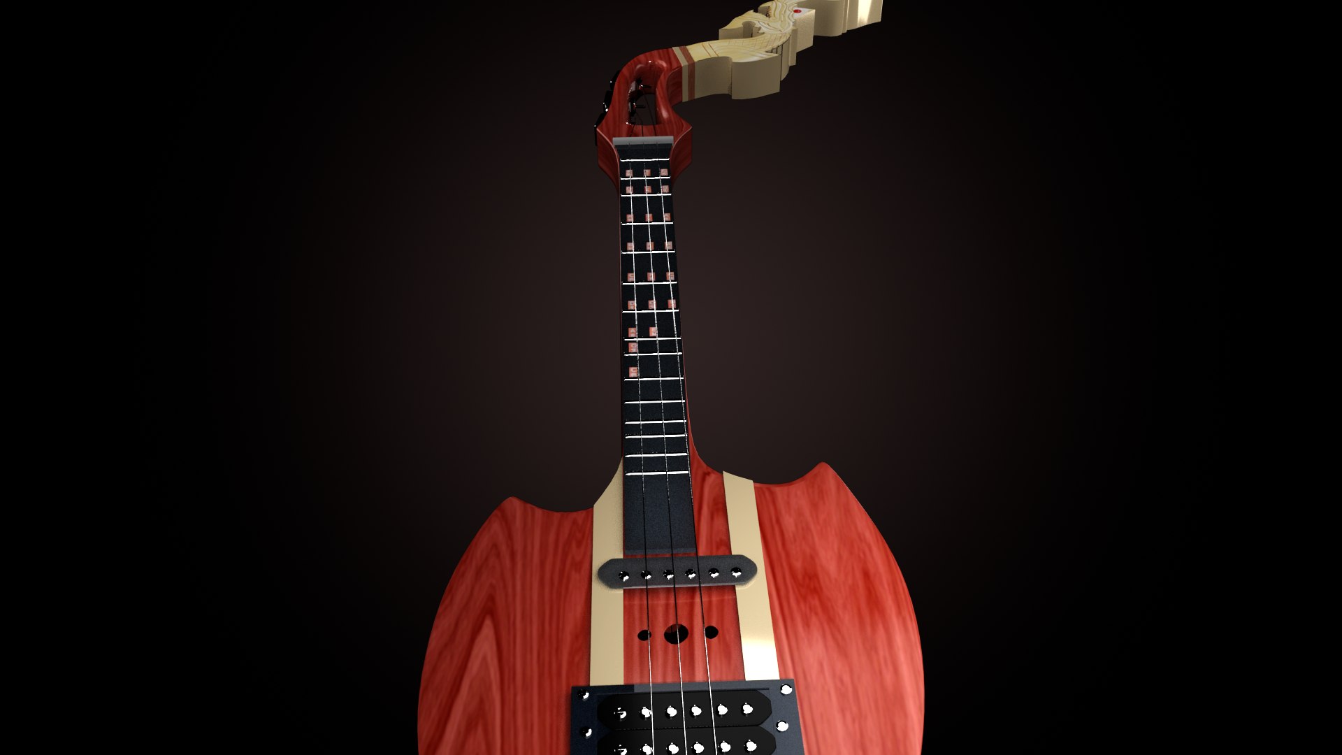 3D Phoenix Guitar Model - TurboSquid 1915197