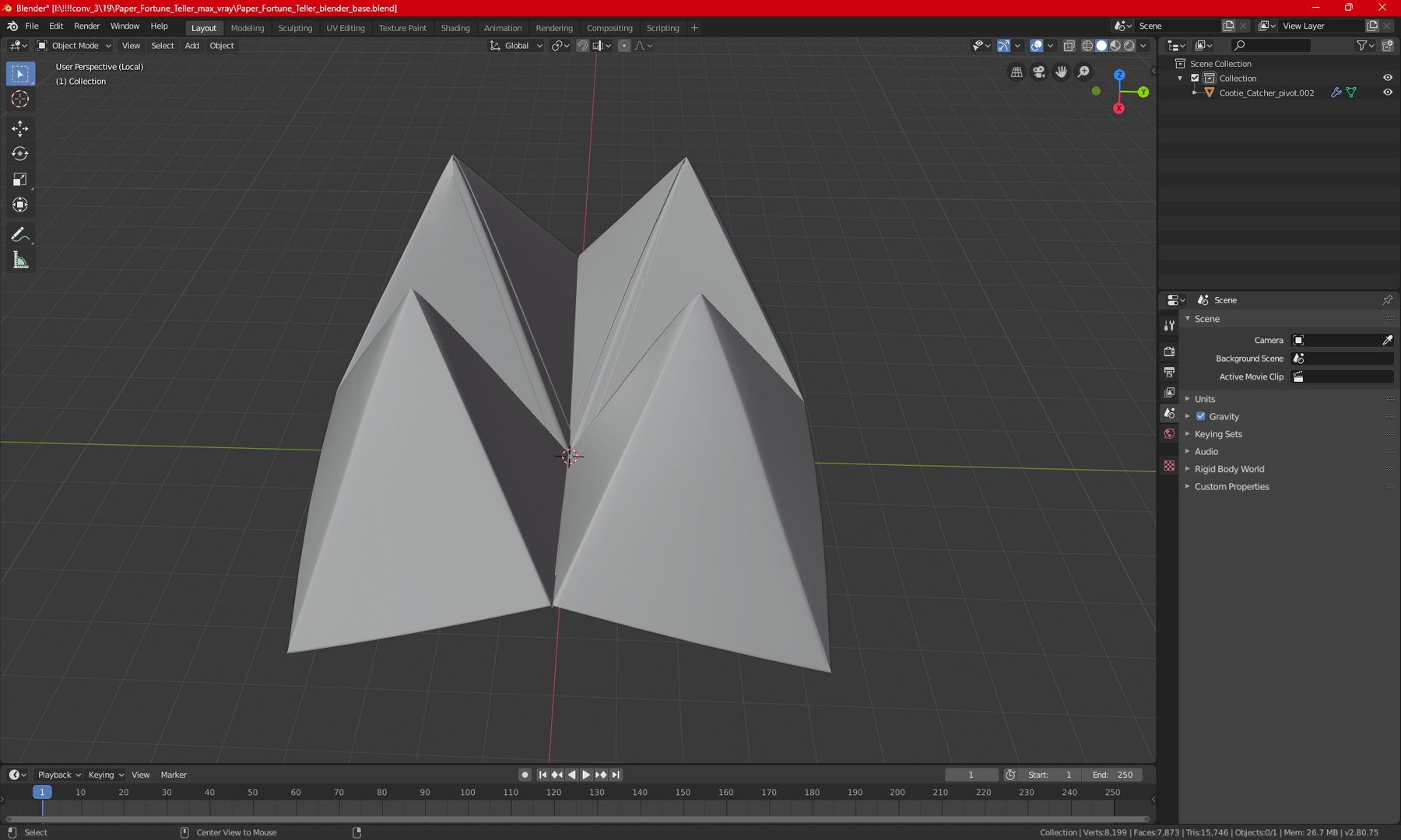 3D Paper Fortune Teller Model - TurboSquid 2061460