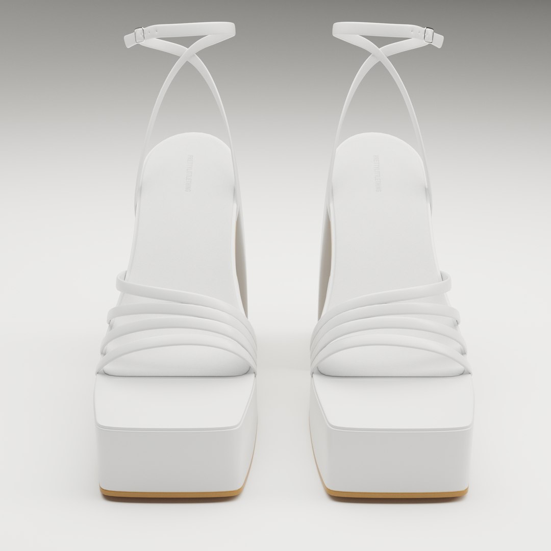 3D model Heels prettylittlething white - TurboSquid 2164064