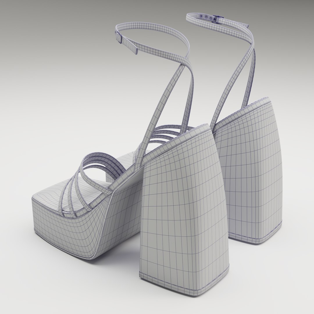 3D model Heels prettylittlething white - TurboSquid 2164064