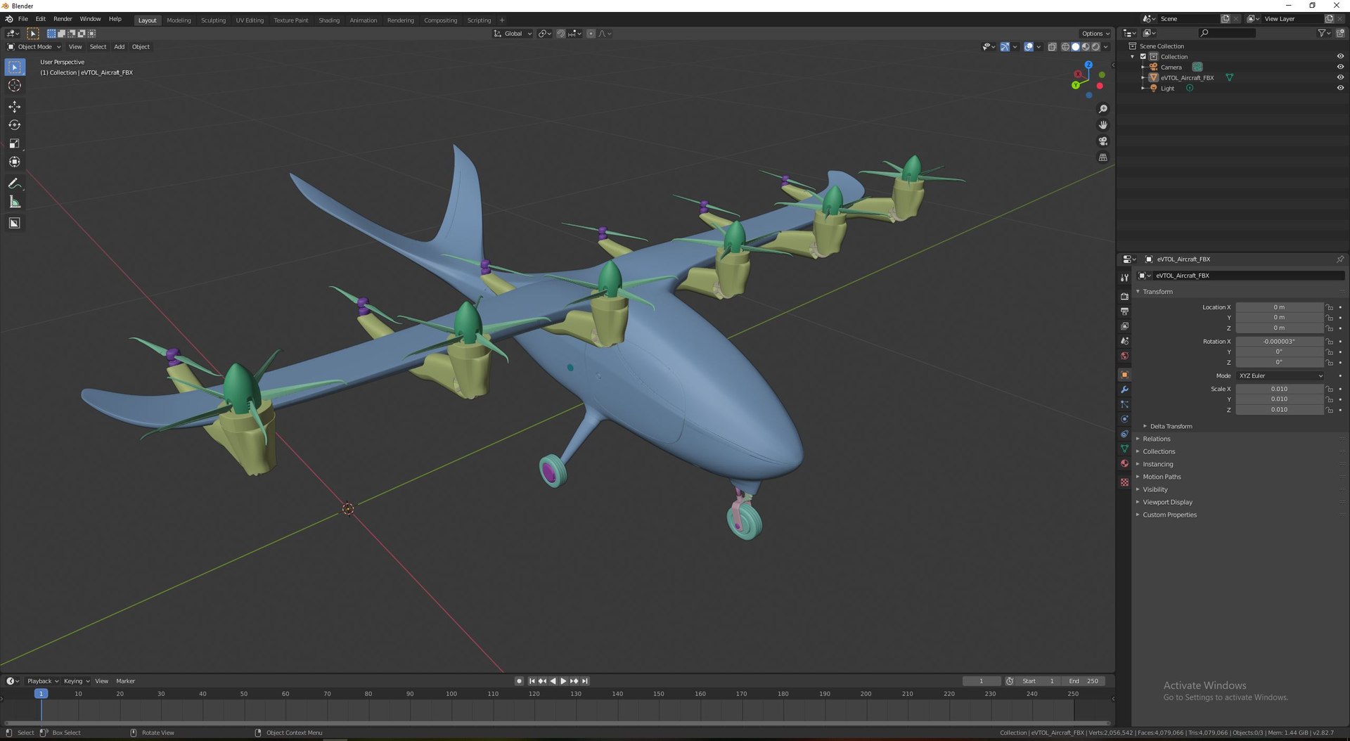 EVTOL Aircraft 3D Model - TurboSquid 2017308