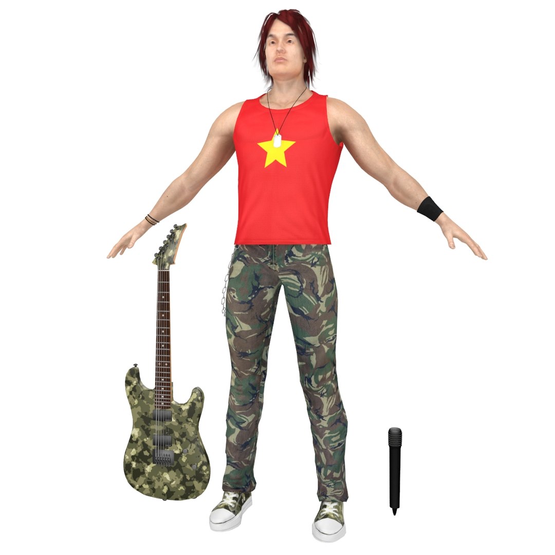 Rockstar Guitar Microphone 3D Model - TurboSquid 1326743