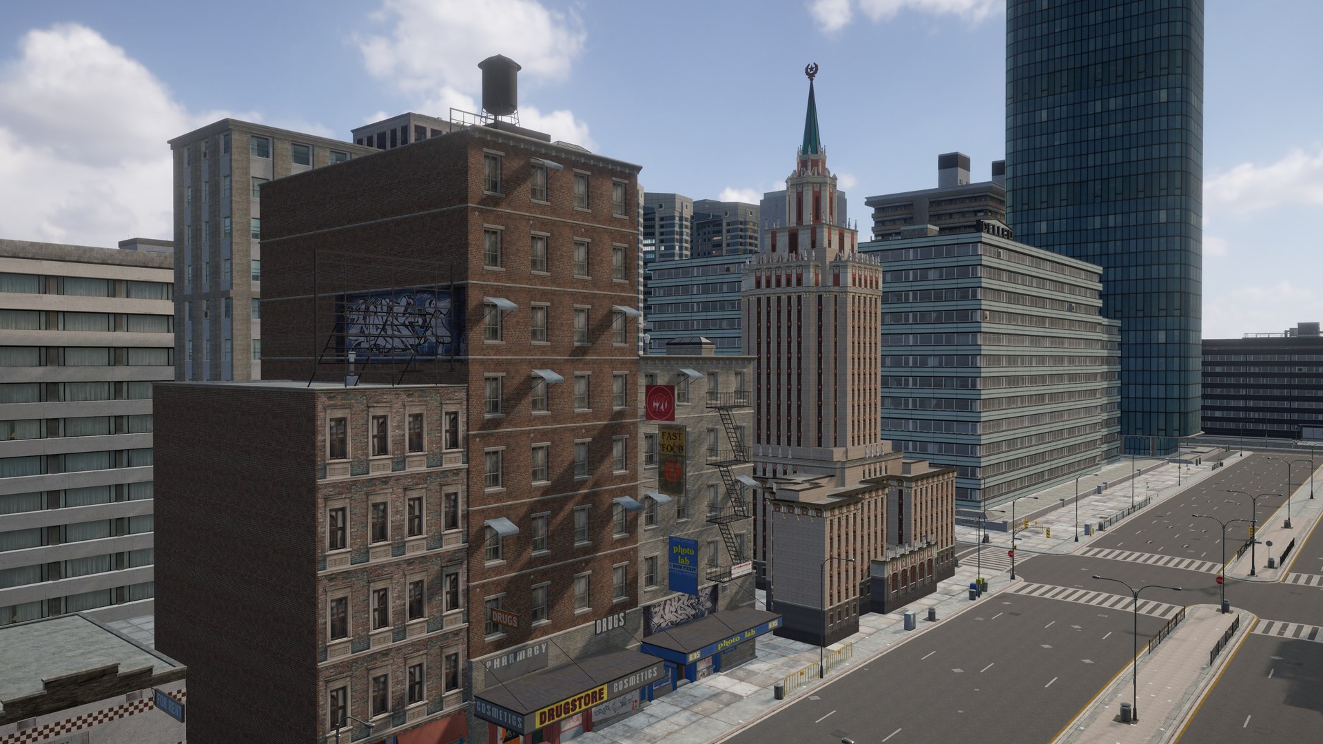 Full Game Ready City Pack Modular Low Poly Urban Environment Low-poly ...