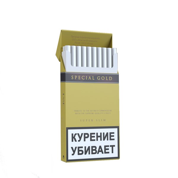 3d model opened cigarettes esse special