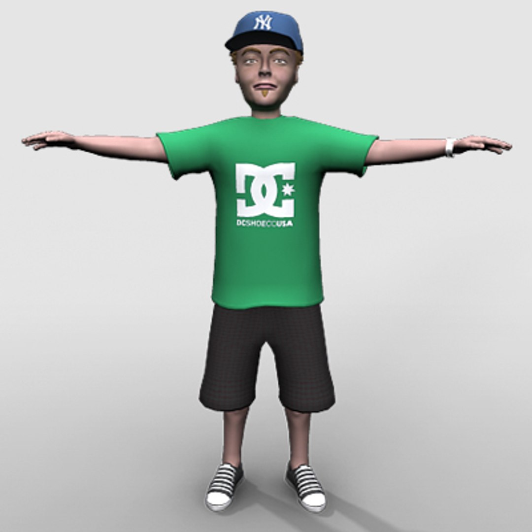 3d Model Young Teenager