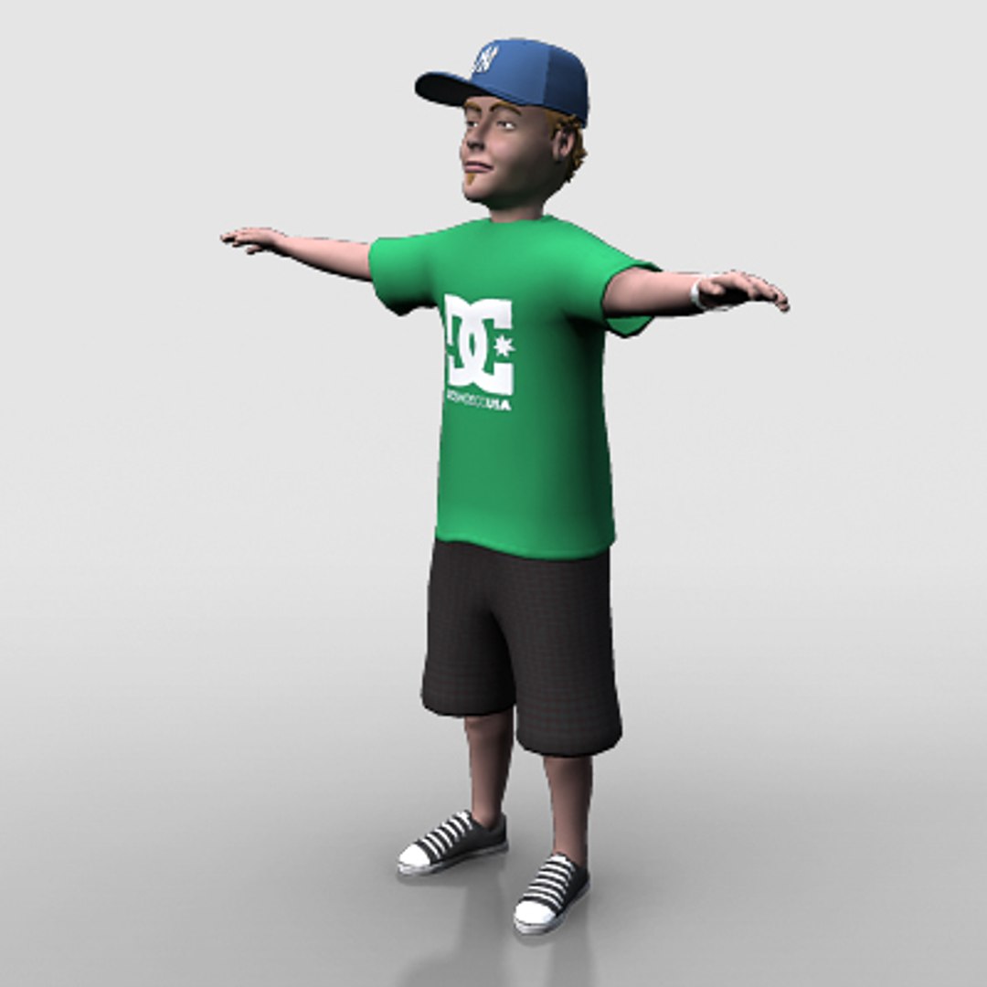 3d Model Young Teenager