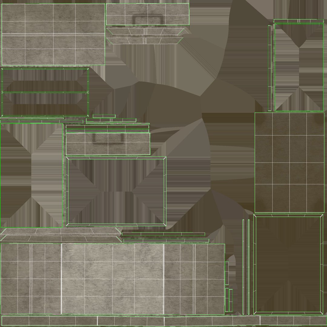 3D Berkeley Designs Lucca Drawers Table Set - TurboSquid 1949566