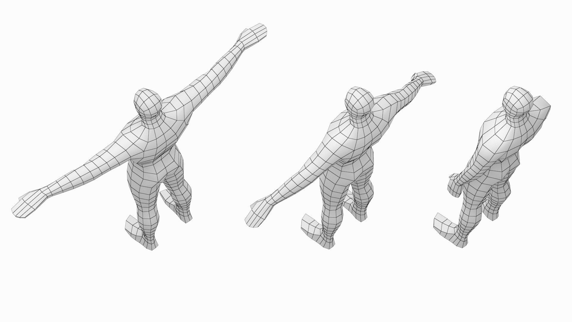 3D Male Hero in Three Poses Base Mesh - TurboSquid 2145136