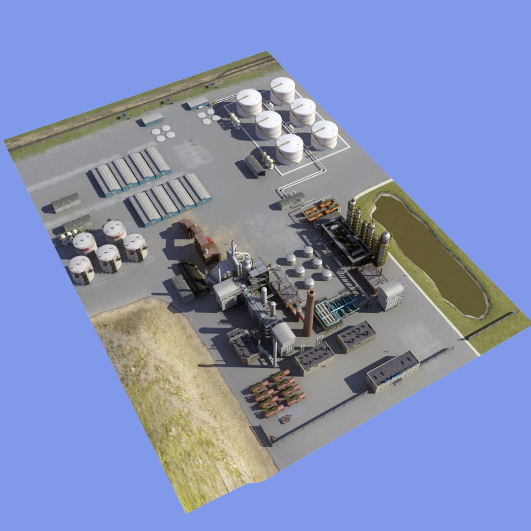 3d model fuel plant