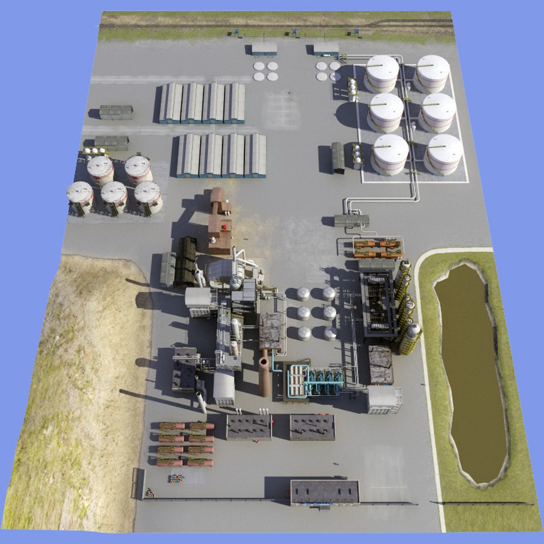 3d model fuel plant