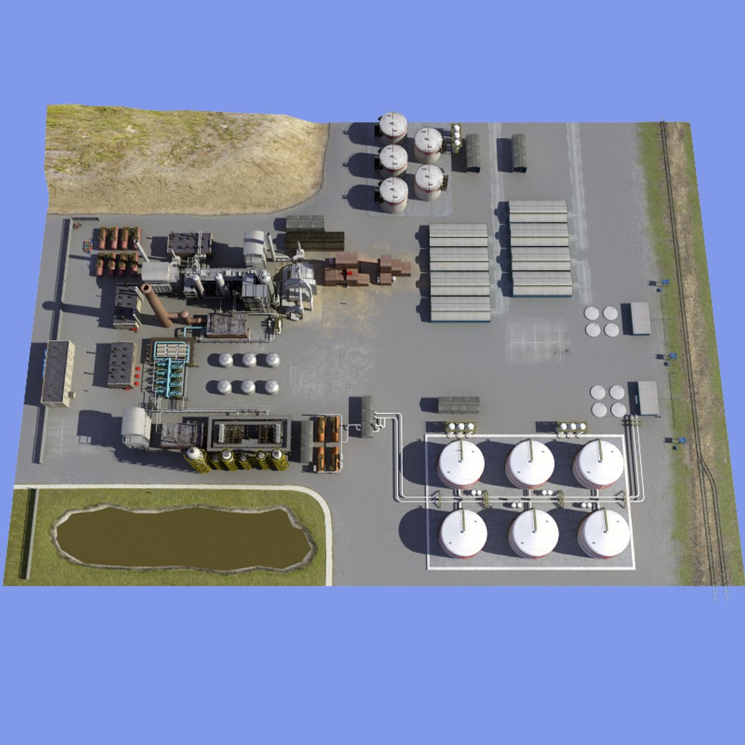 3d model fuel plant