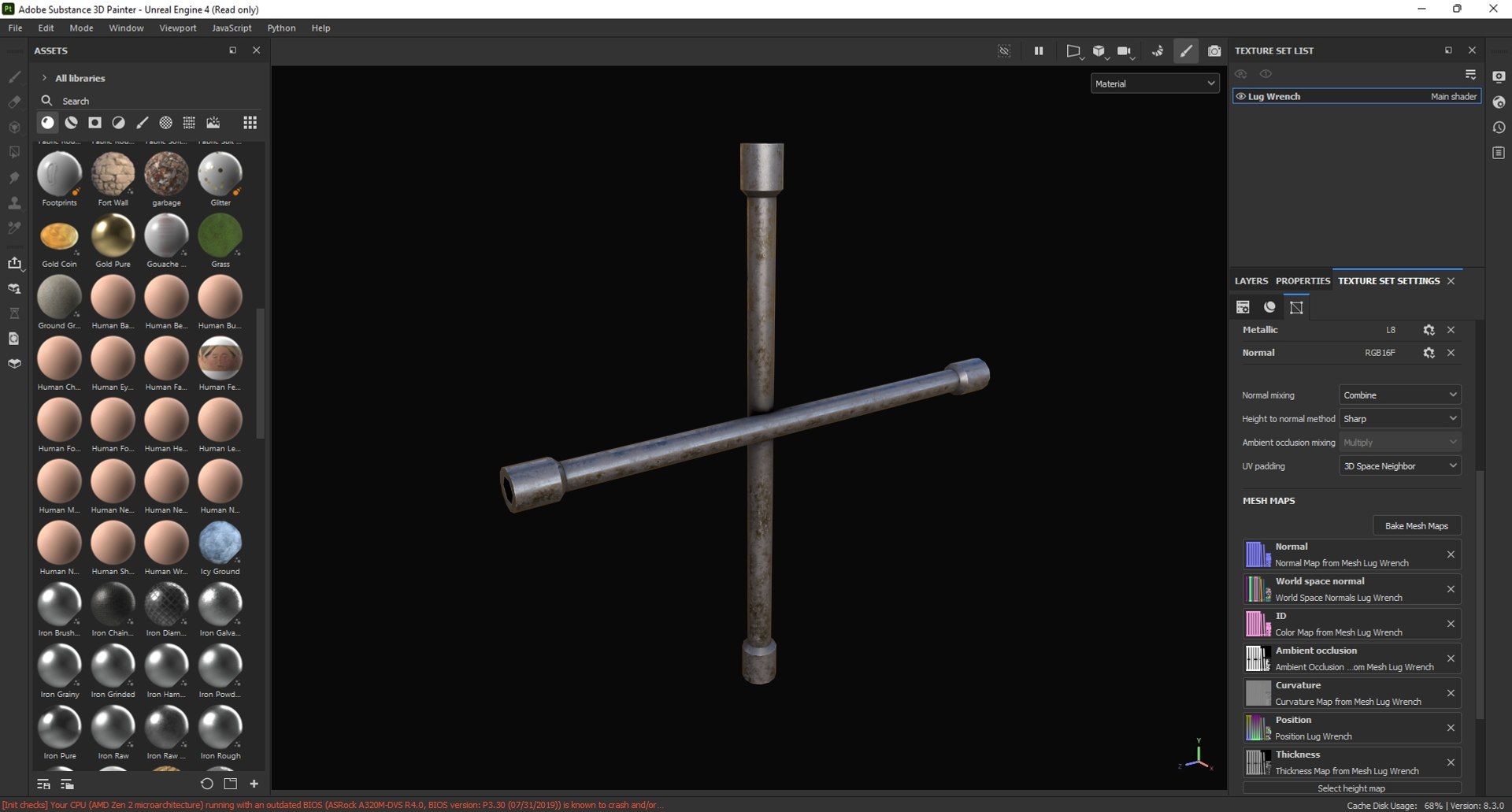 3D Model Lug Wrench - TurboSquid 2136804