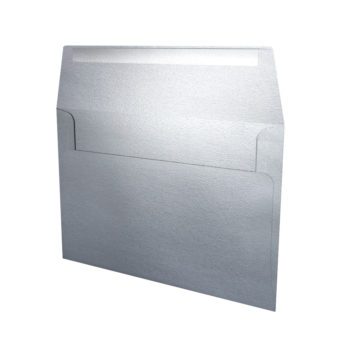 obj envelope -silver metal