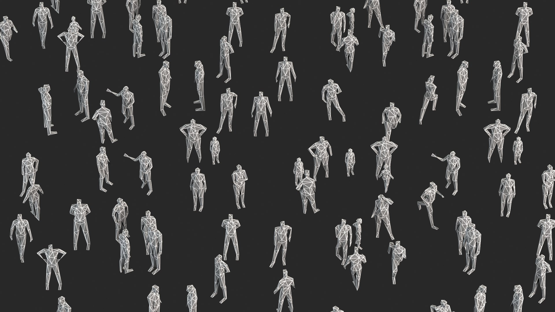 Cartoon Crowd Poised Model - TurboSquid 1254551