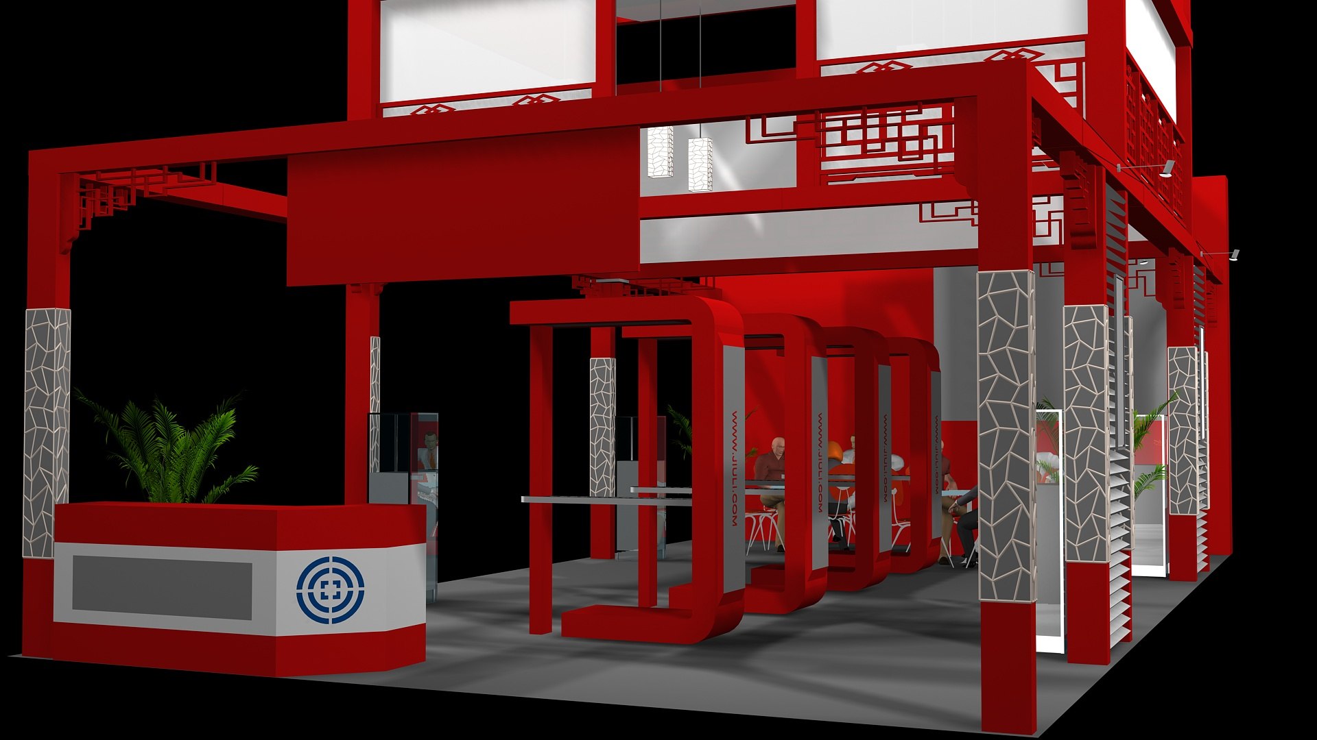 3D 3 side open stand model - TurboSquid 1991490