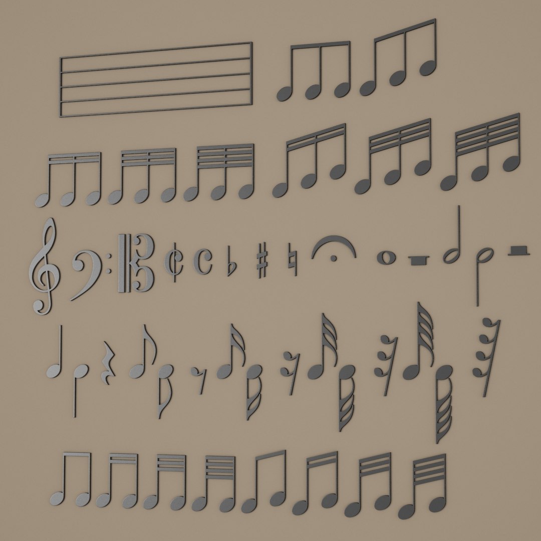 3d Model Music Symbol