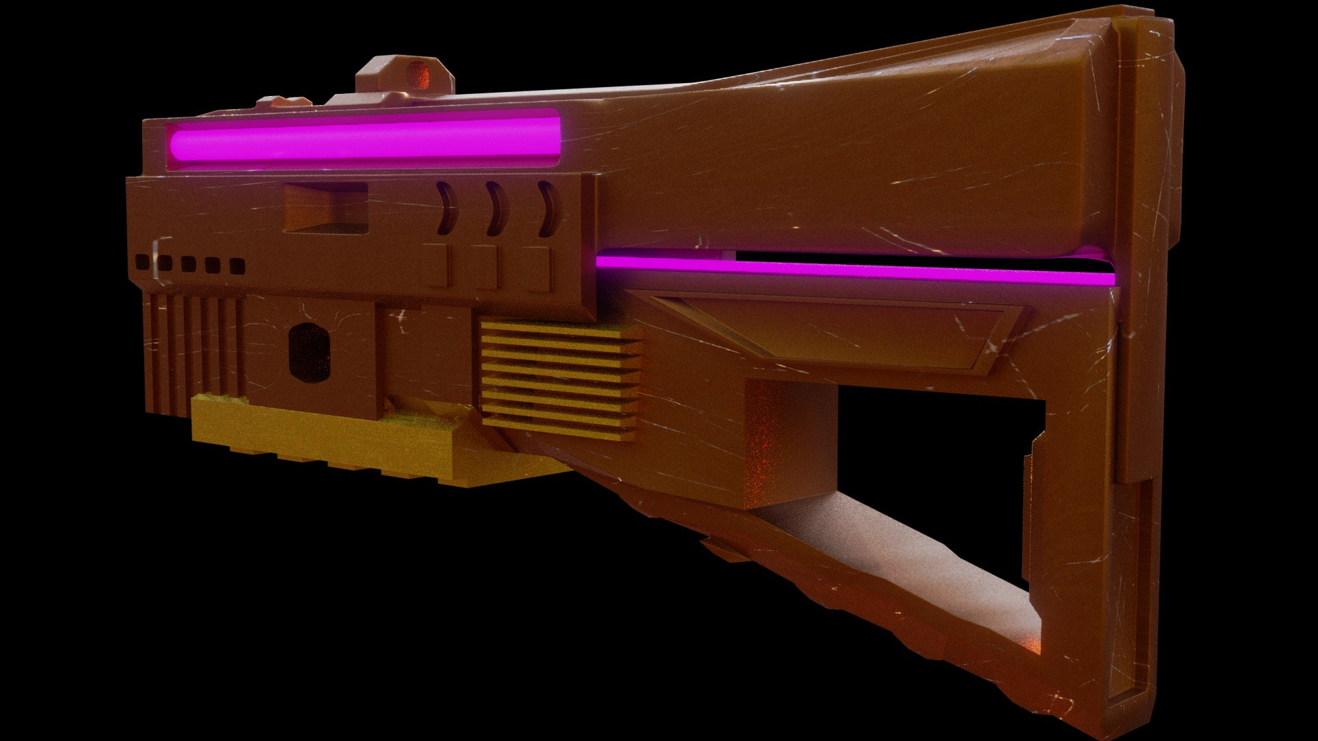 Low Poly Cyber Gun 3D Model - TurboSquid 1969915